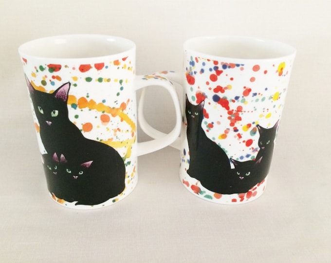 RARE DUNOON SPLATTER Cats Mugs Caroline Dadd Dunoon Mugs Dunoon China ...