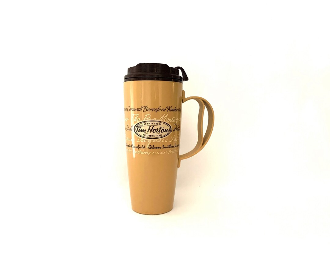 Vintage Tim Horton's Canadian Towns Insulated Coffee Tea Thermos 2007 ...