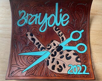 GRAD CAP custom Carved Leather Mortarboard Cover - Etsy