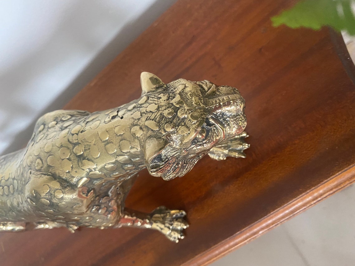 Large Brass Leopard. - Etsy