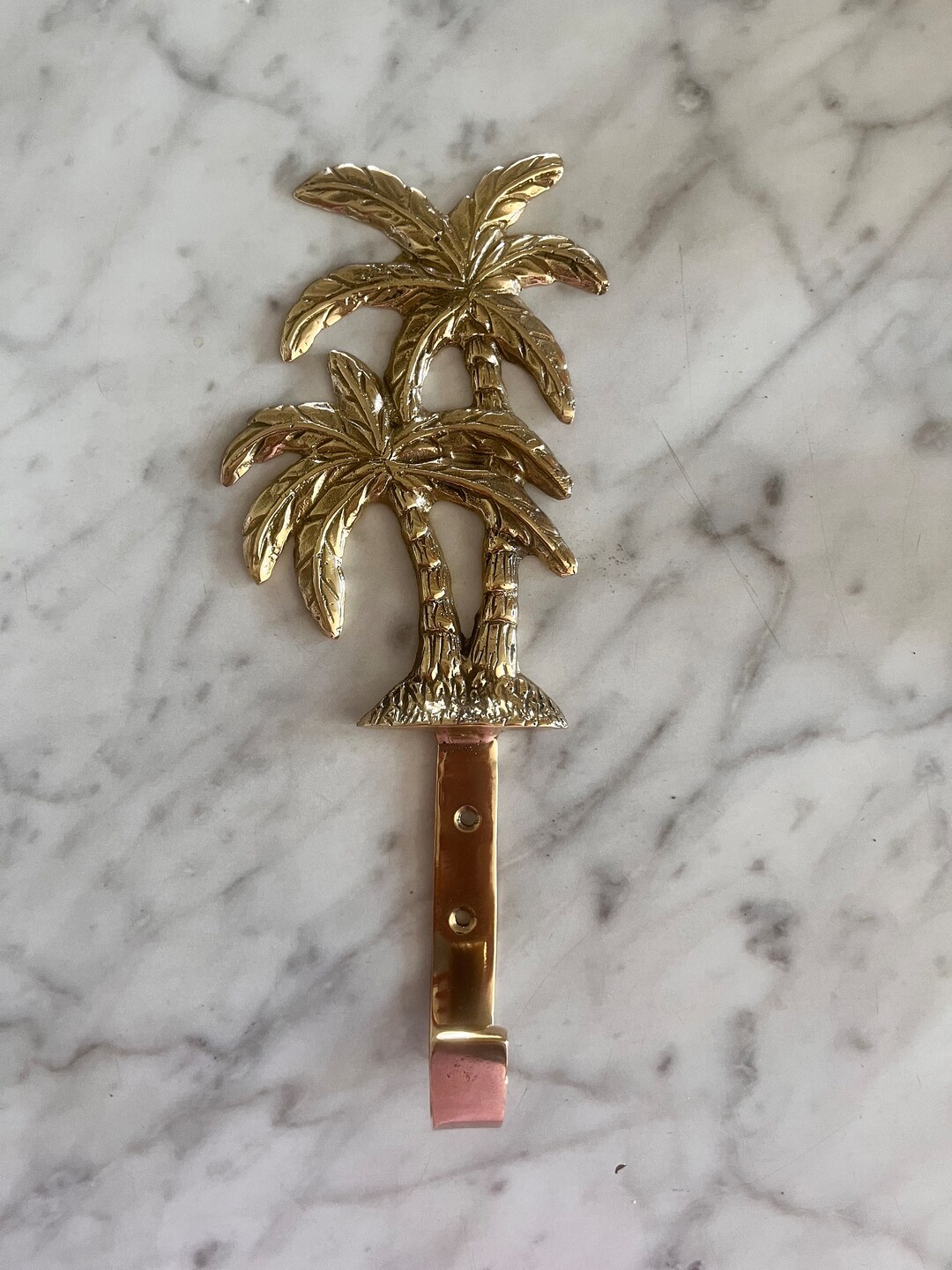 Double Palm Tree Brass Hook - Etsy