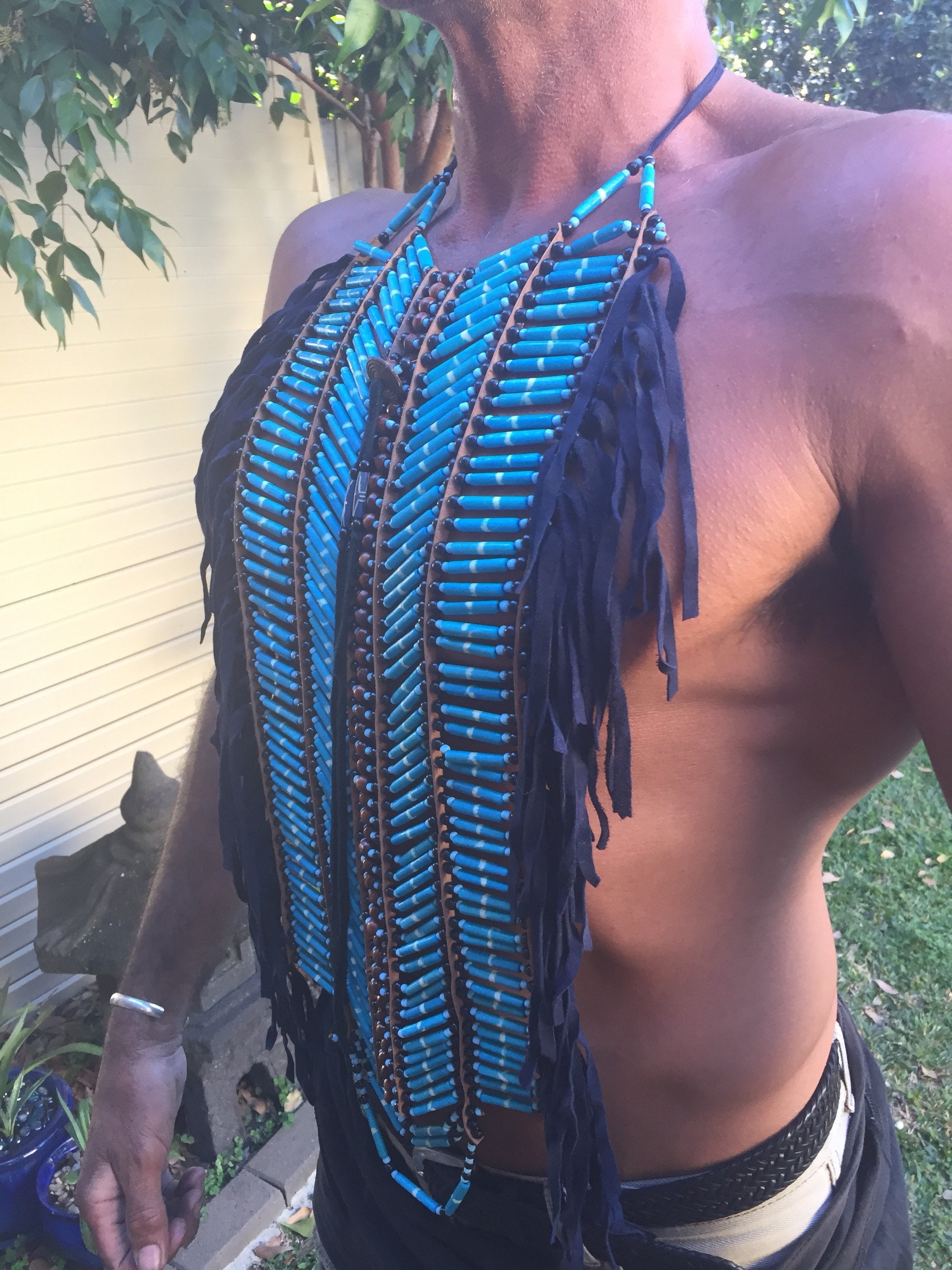 Indian tribal chest piece | Etsy