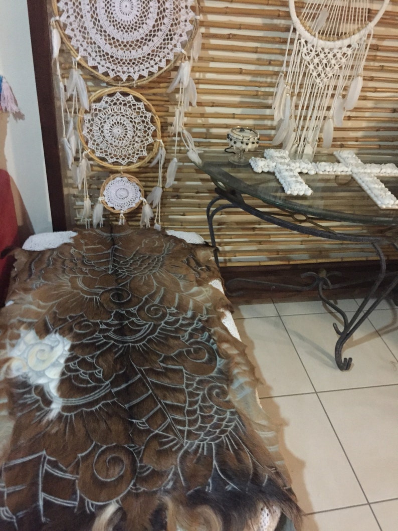 Hand Carved Goat Skin - Etsy