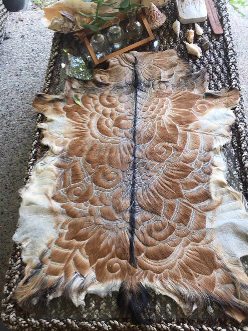 Handcarved Goat Hide - Etsy