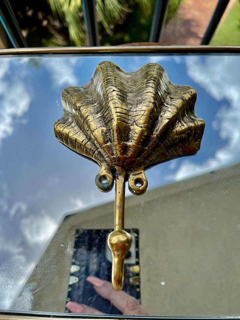 Clam Shell Hooks Brass | Etsy