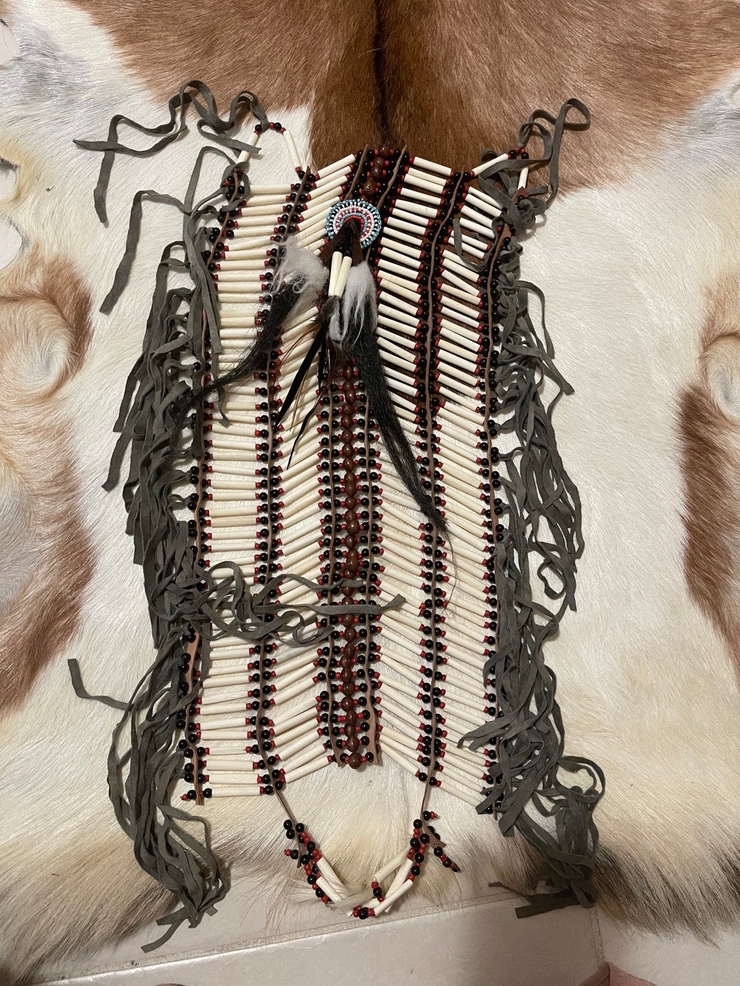 Bone Tribe Long Chest Piece. - Etsy