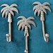 Brass Palm Tree Hooks. X 3. - Etsy