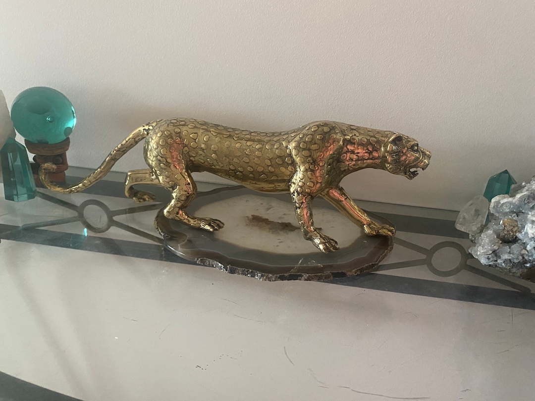 Large Brass Leopard. - Etsy