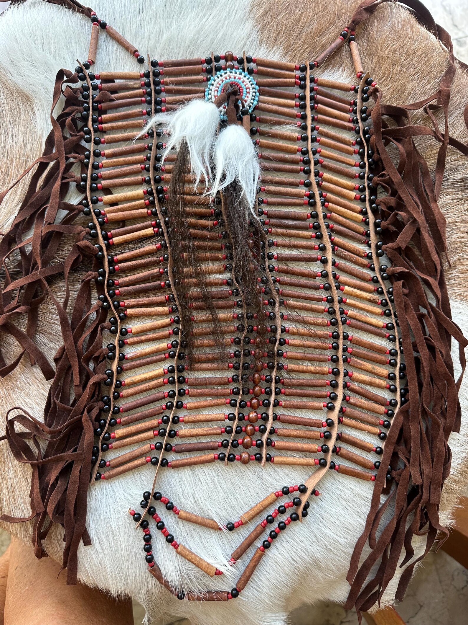 Native American Indian Warrior Bone Chestpiece - Etsy