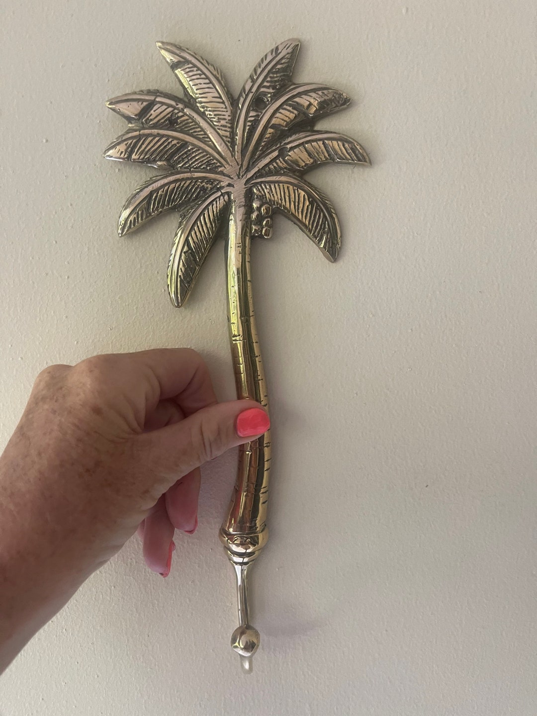 Tall Brass Palm Tree Hooks - Etsy