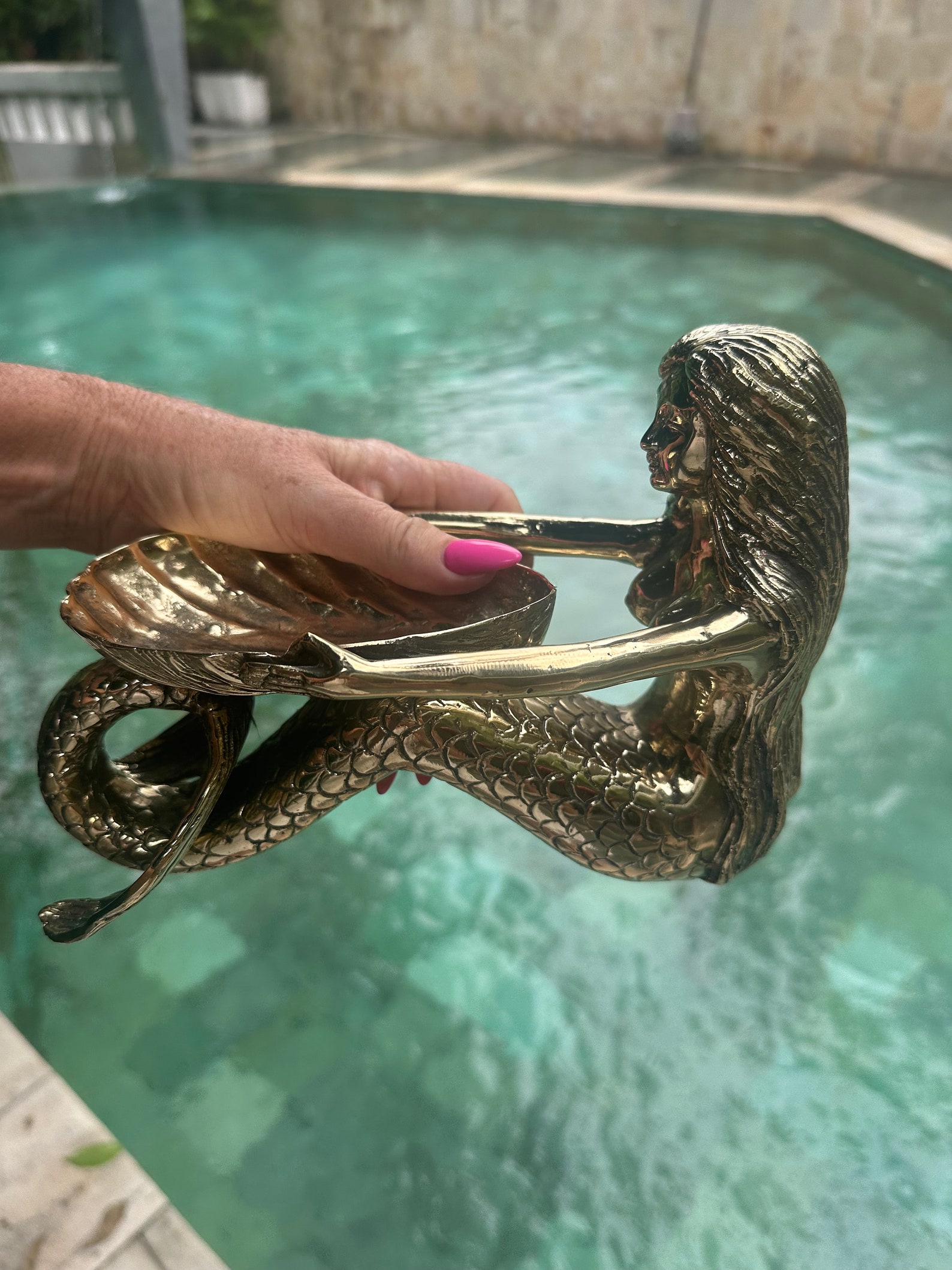 Mermaid Holding a Shell Dish - Etsy