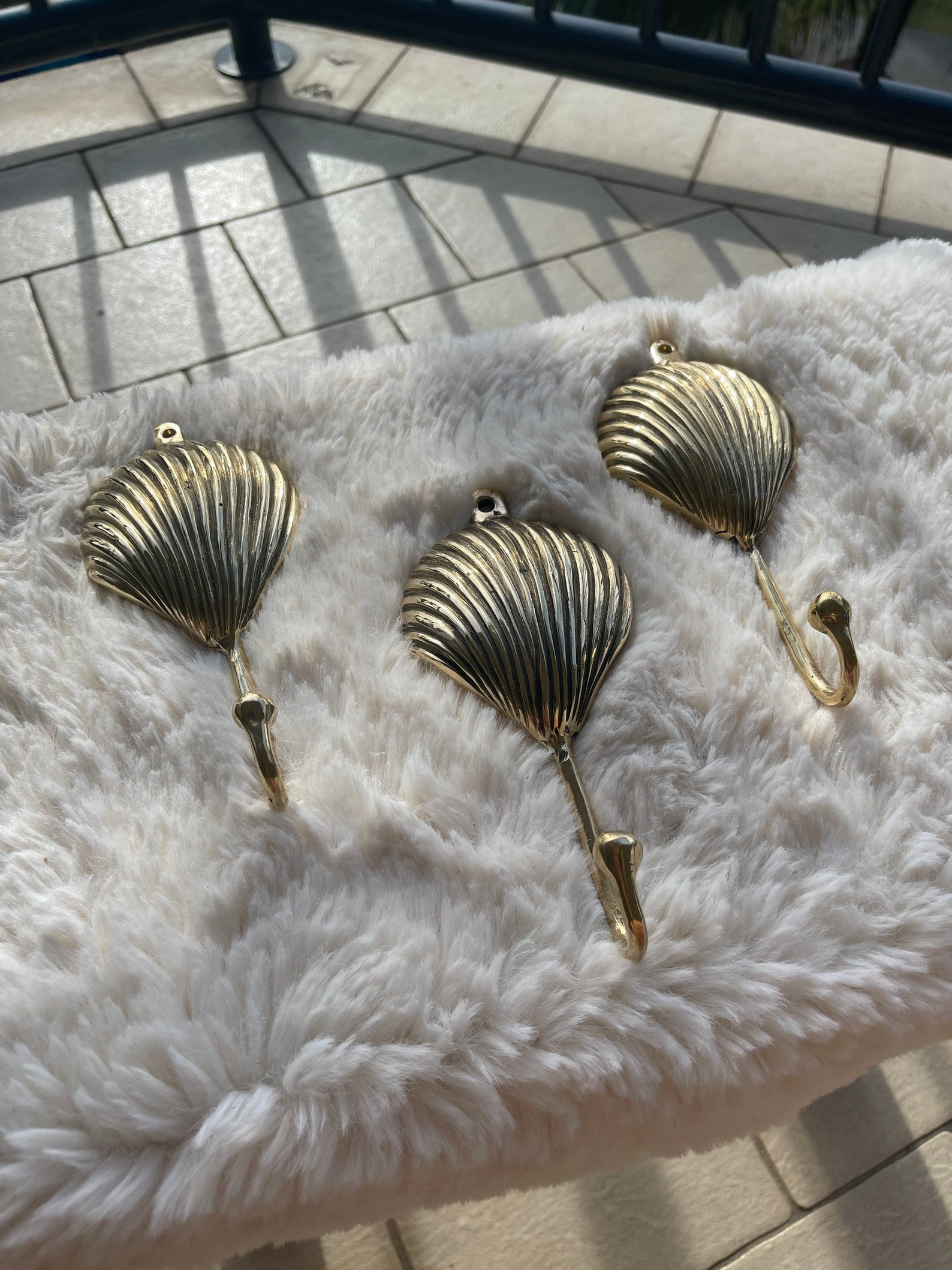 Brass Shell Hooks. - Etsy