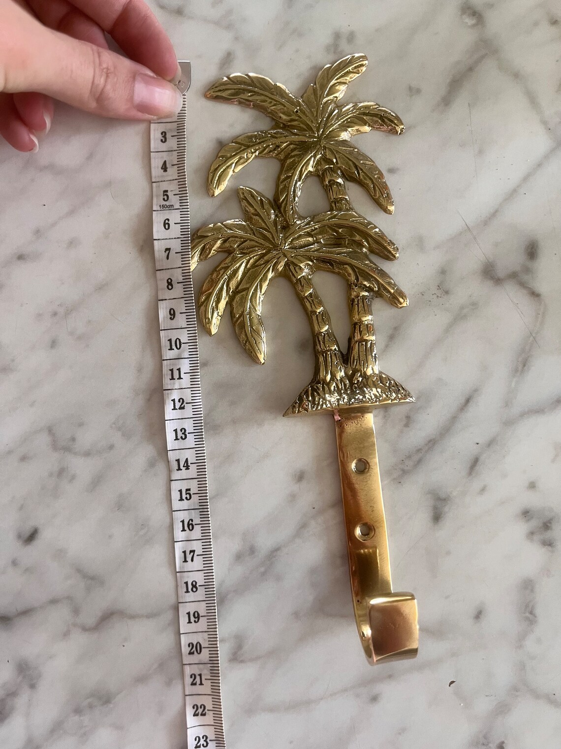 Double Palm Tree Brass Hook - Etsy