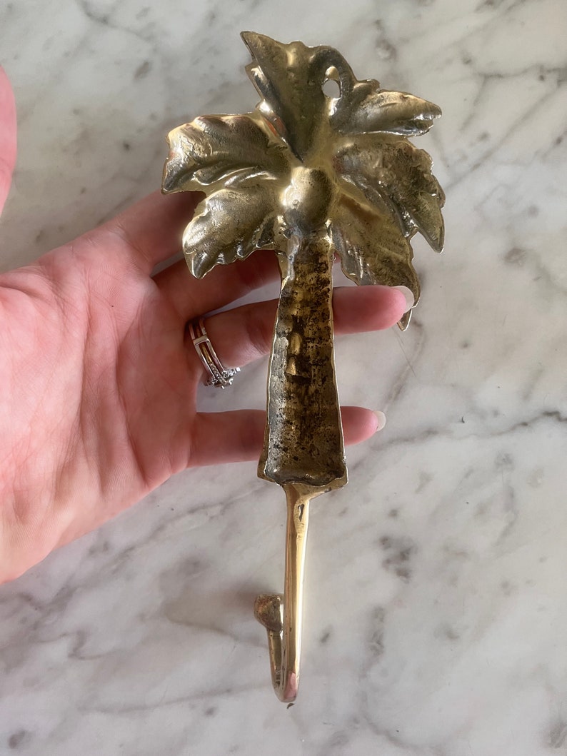Single Palm Tree Brass Hook - Etsy