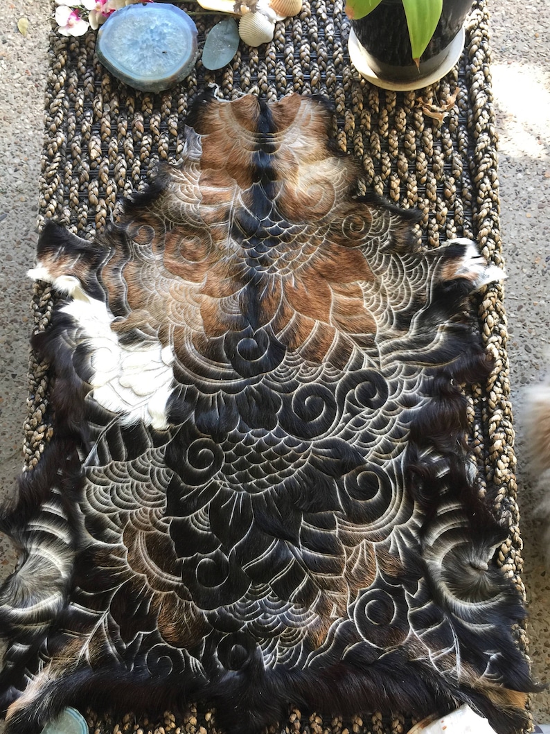 Handcarved Goat Hide - Etsy