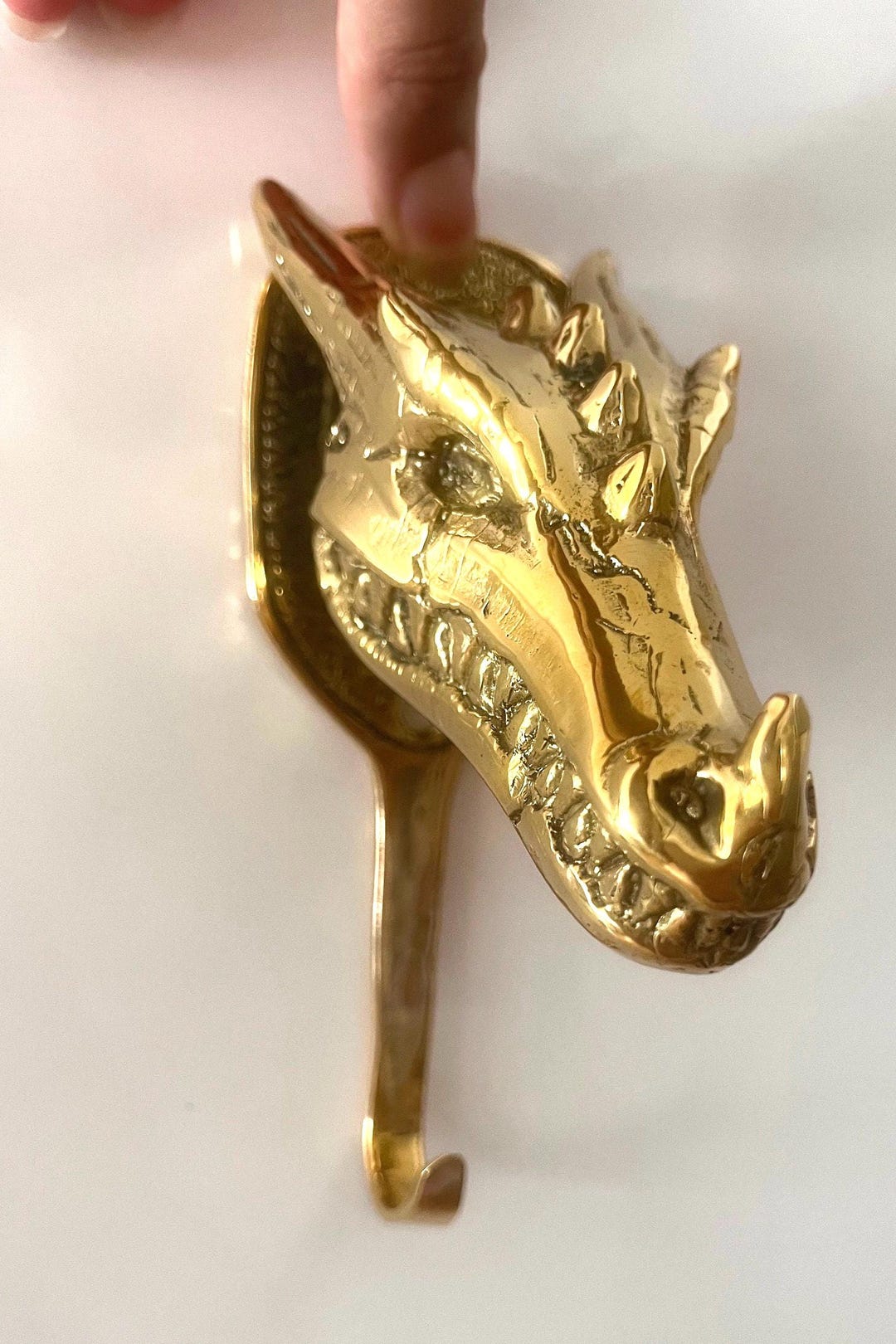 Brass Dragon Head Hook - Etsy