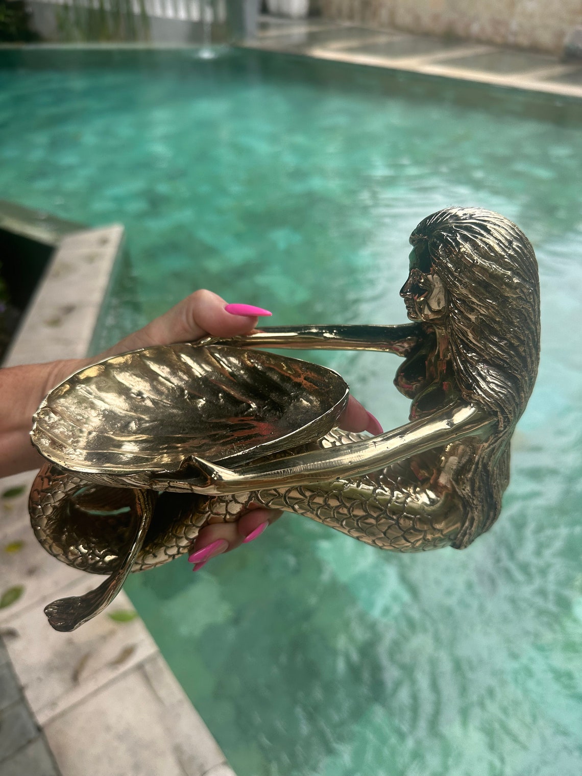 Mermaid Holding a Shell Dish - Etsy