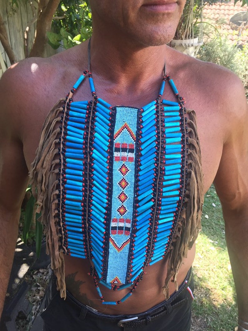 Beaded Tribal Chestplate: Festival Body Jewelry - Etsy