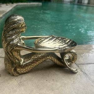 Mermaid Holding a Shell Dish - Etsy
