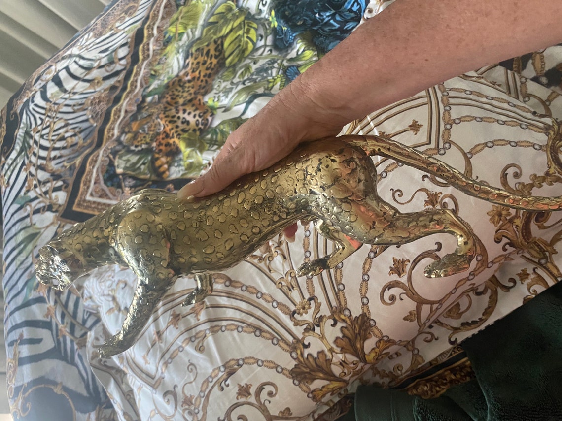 Large Brass Leopard. - Etsy