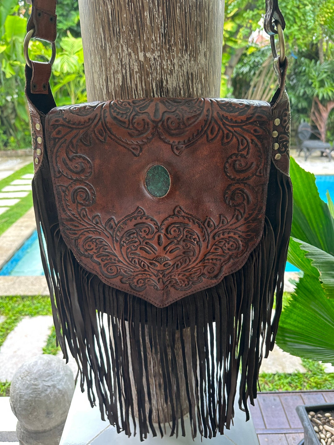 Fringed Leather Bags Boho Style - Etsy