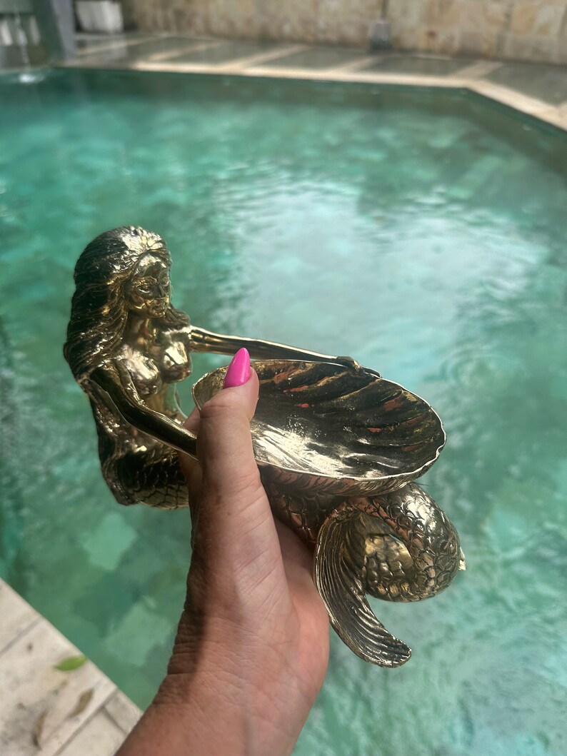 Mermaid Holding a Shell Dish - Etsy