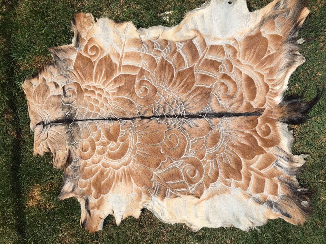 Handcarved Goat Hide - Etsy