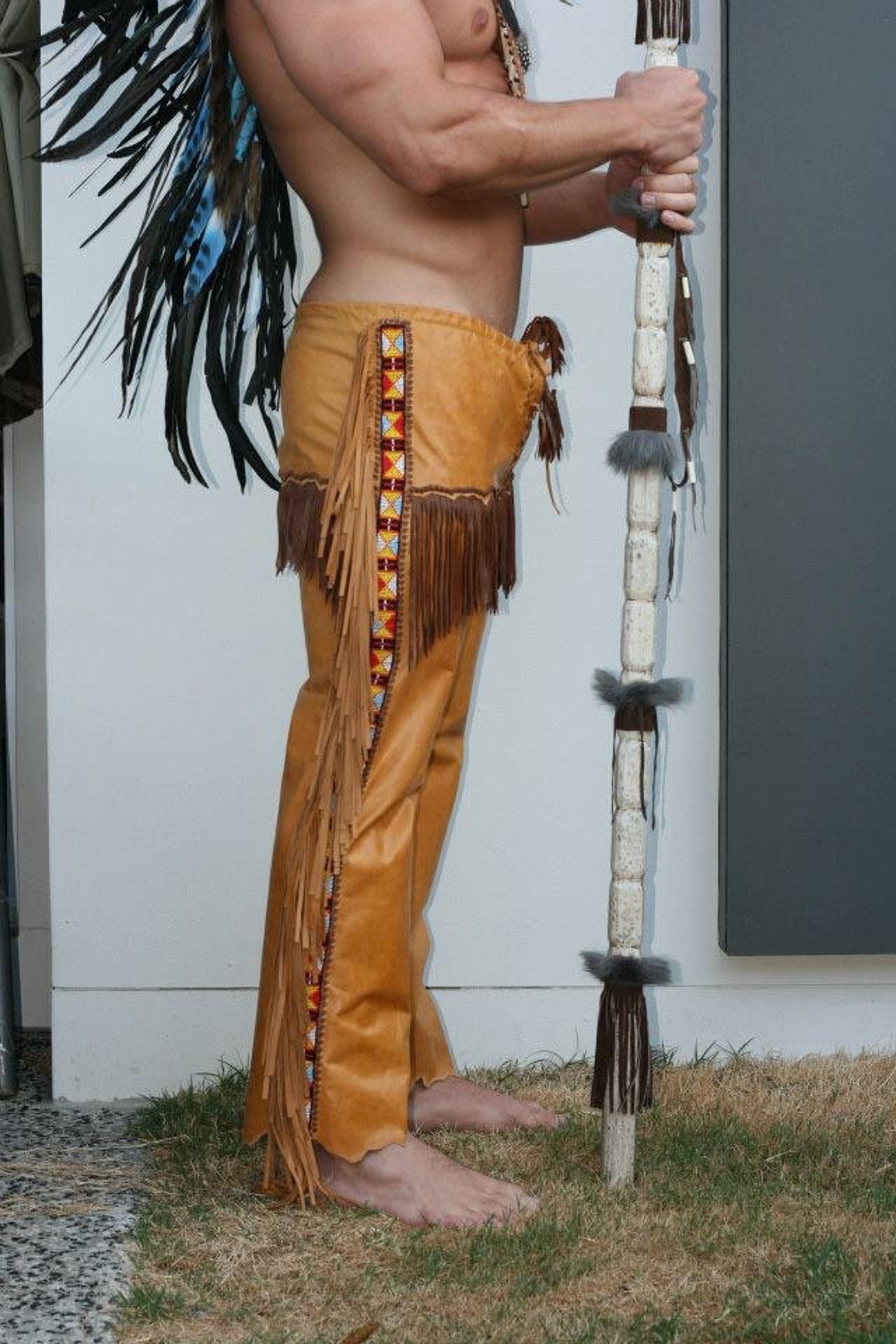 Leather Indian Style Pants - Etsy