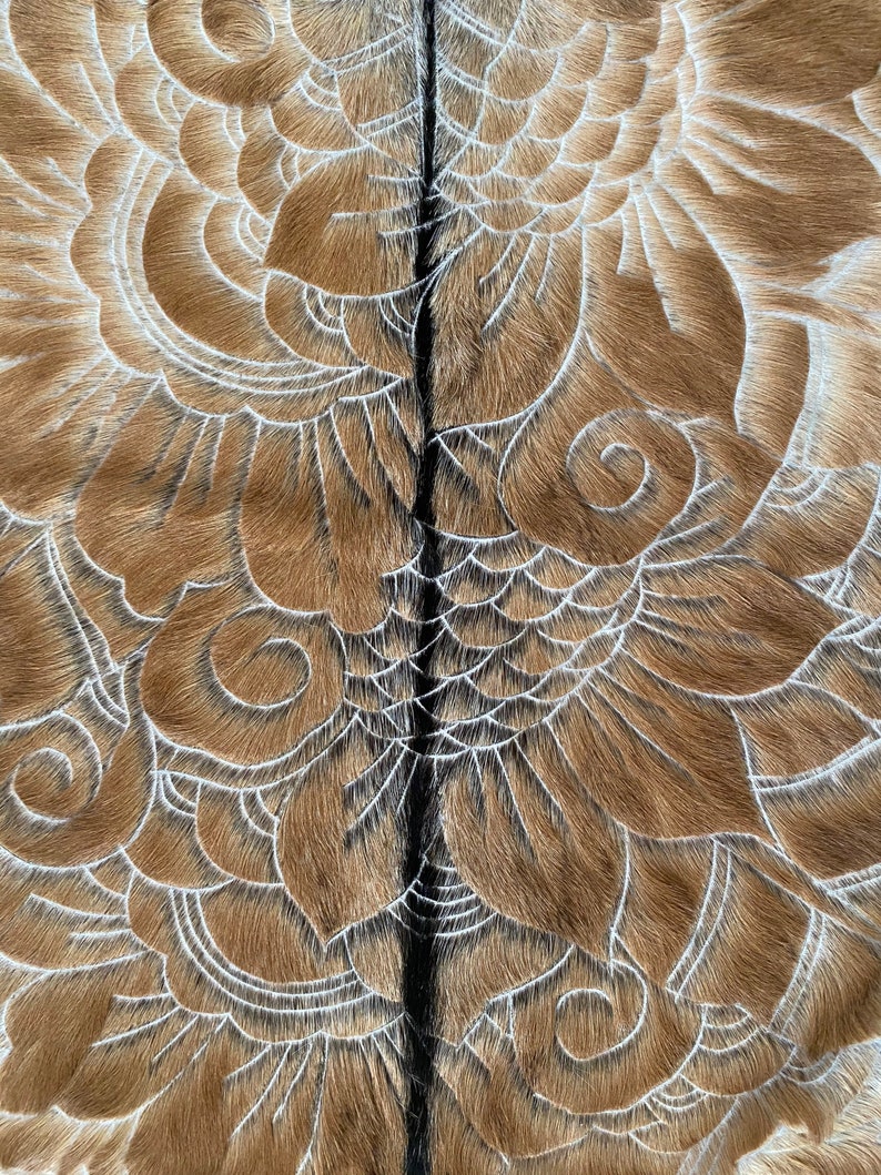 Hand Carved Goat Skin. - Etsy