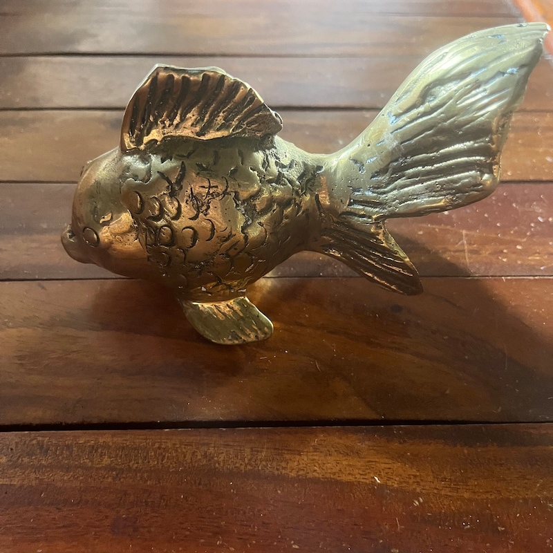 Brass Fish Figurine - Etsy