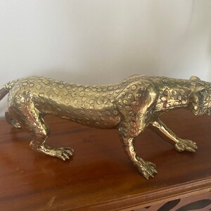 Large Brass Leopard. - Etsy
