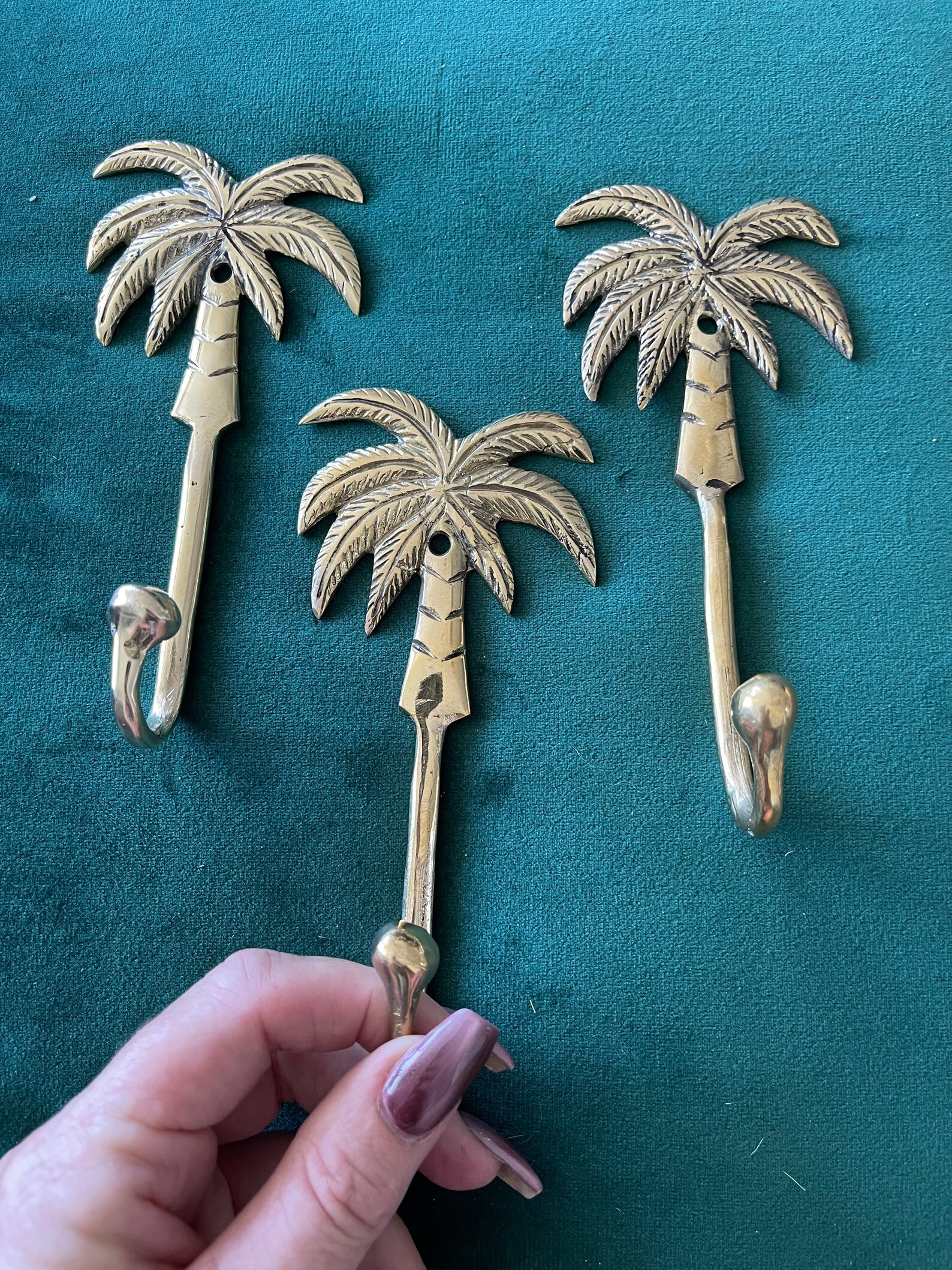 Brass Hooks. Palm Trees. - Etsy UK