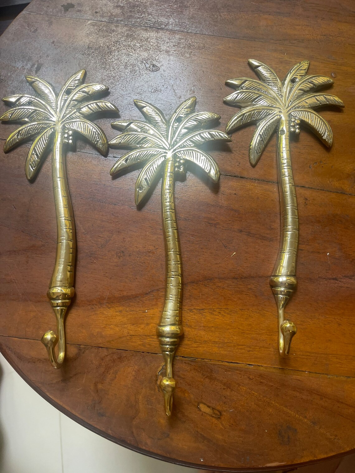 Tall Brass Palm Tree Hooks - Etsy
