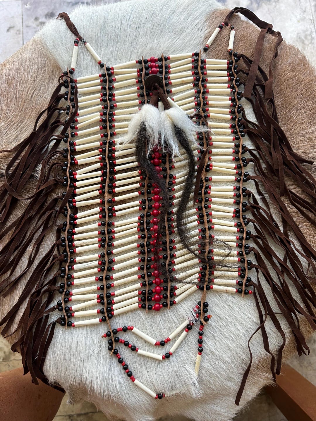Native American Indian Warrior Bone Chestpiece - Etsy