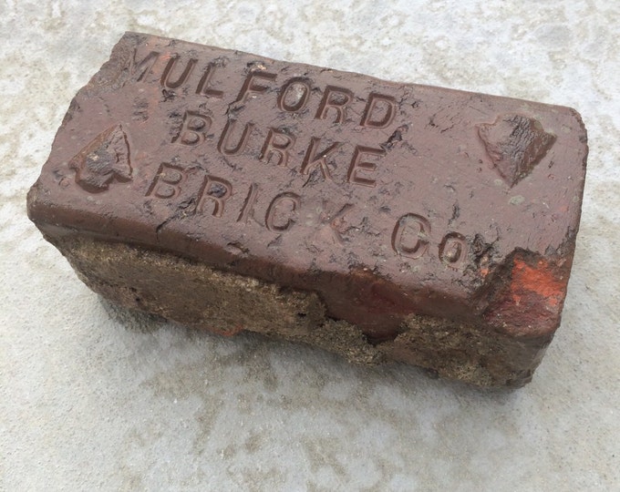 Vintage RARE Antique Early 1900's Mulford Burke Brick Co. Brick Clay ...