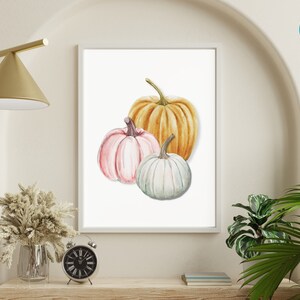 Pumpkin Wall Decor Printable, Rustic Pumpkin Home Decor, Autumn Home ...