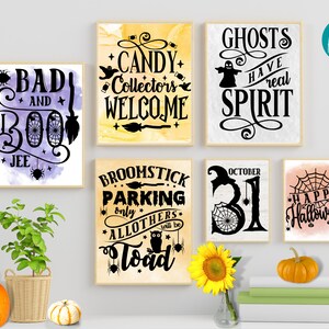 Halloween Art Prints, Halloween Printable Wall Art, Spooky Season Wall ...