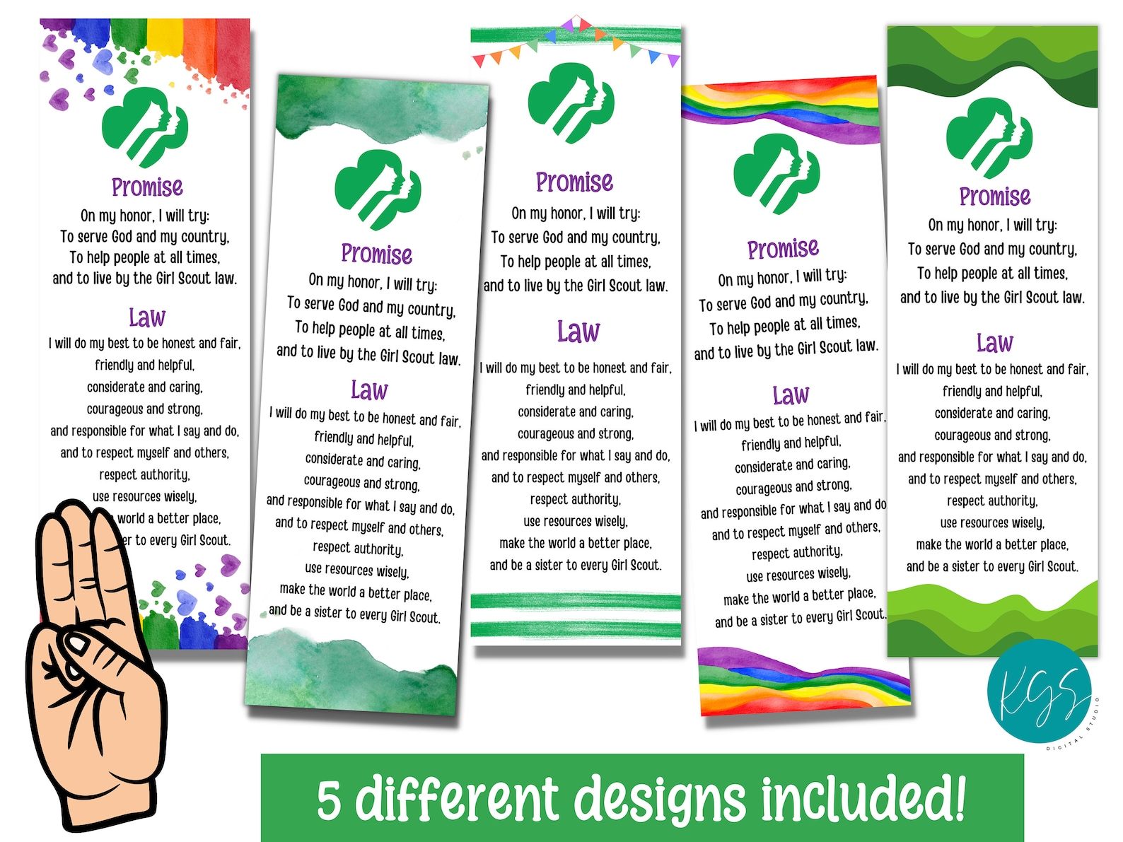 Girl Scout Promise and Law Printable Girl Scout Promise - Etsy