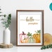 Pumpkin Wall Decor Printable, Hello Pumpkin Home Decor, Autumn Home ...