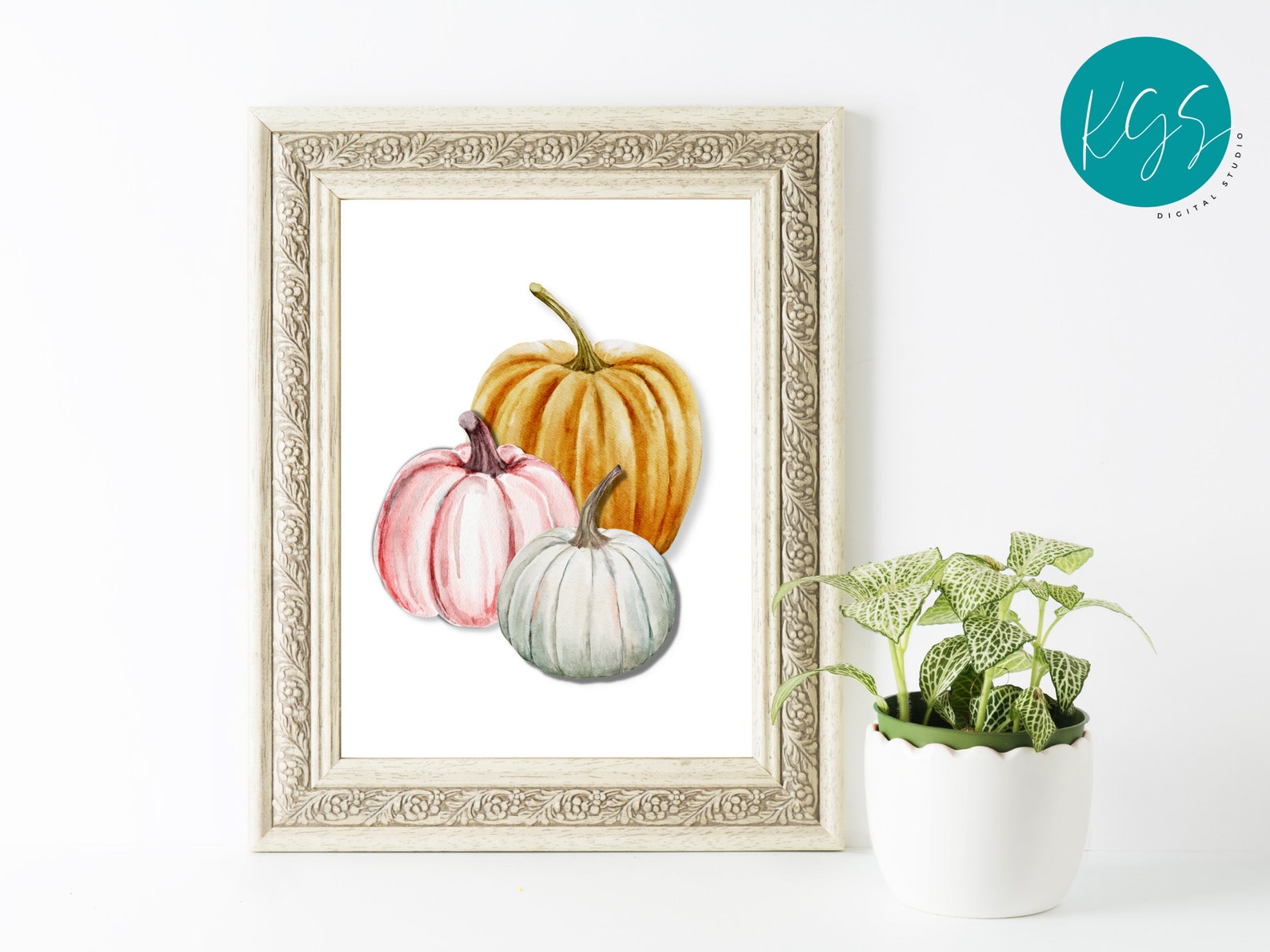Pumpkin Wall Decor Printable, Rustic Pumpkin Home Decor, Autumn Home ...