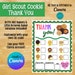 Girl Scout Cookie Thank You Card Receipt, Editable Canva Template ...