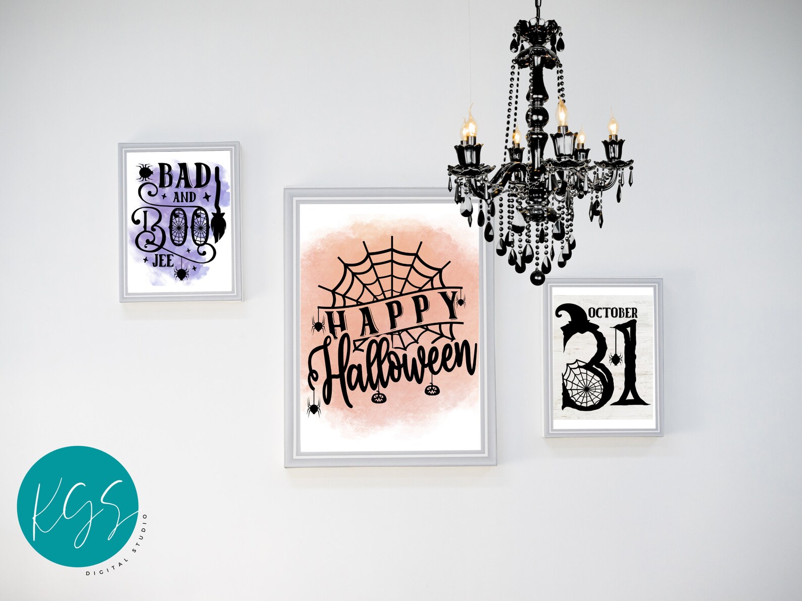 Halloween Art Prints, Halloween Printable Wall Art, Spooky Season Wall ...