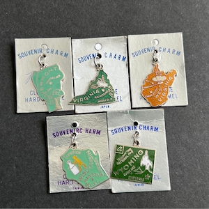 Vintage US State Souvenir Charms Cloisonne Enamel Choose Your State ...