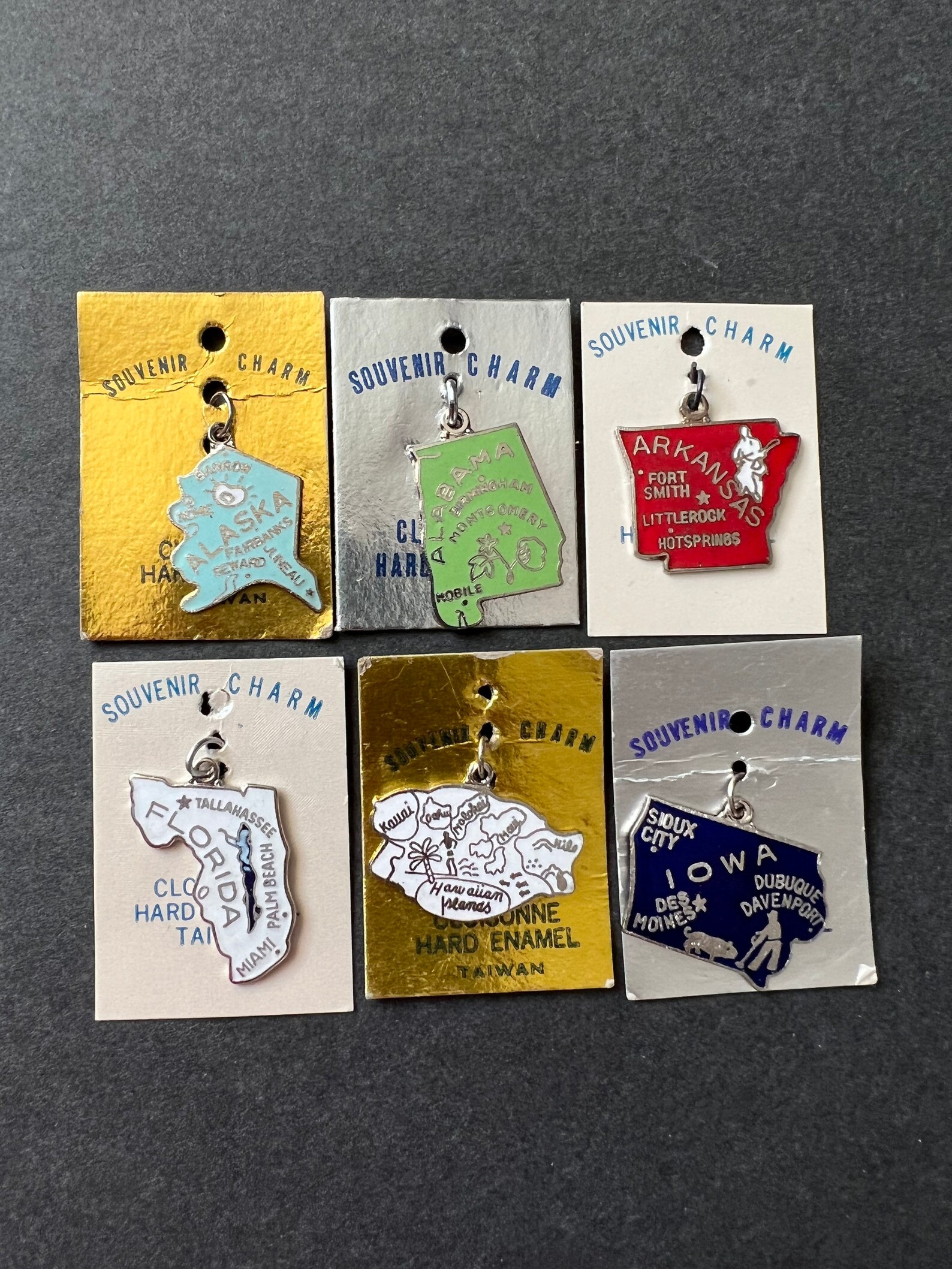 Vintage US State Souvenir Charms Cloisonne Enamel Choose - Etsy