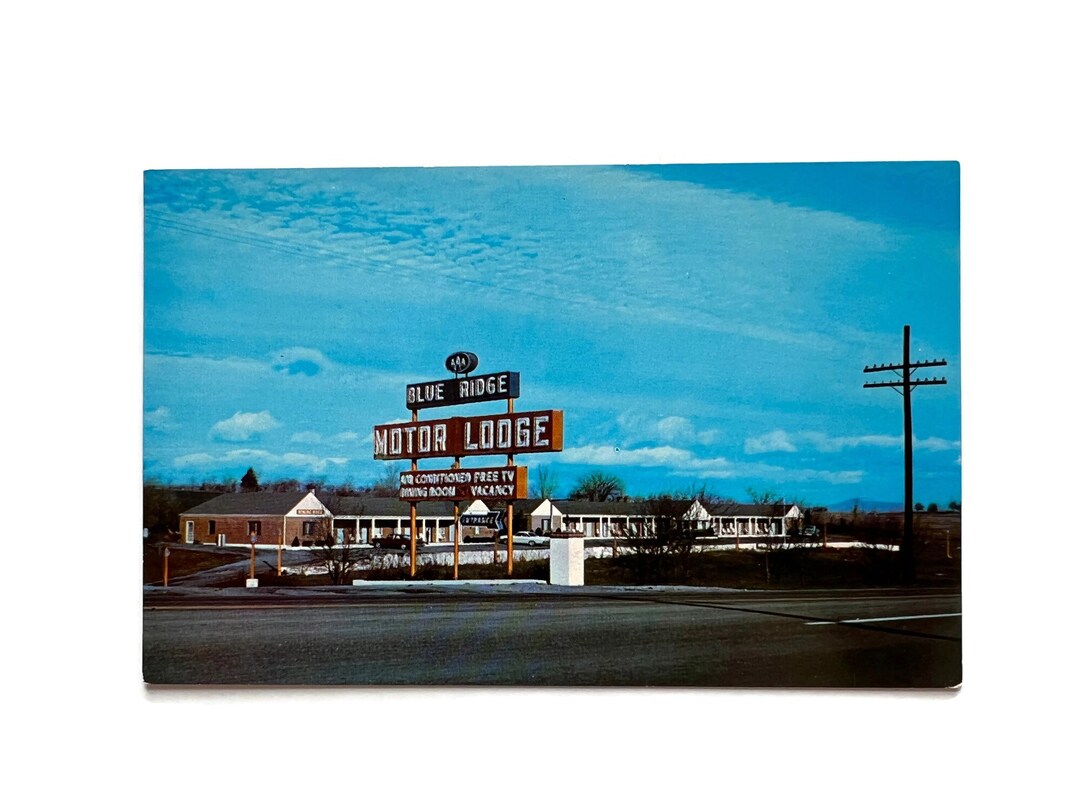 Vintage Motel Postcard Blue Ridge Motor Lodge New Market Virginia - Etsy