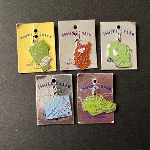 Vintage US State Souvenir Charms Cloisonne Enamel - Choose Your State ...