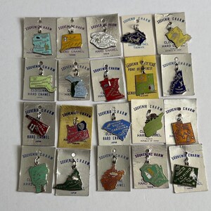 Vintage US State Souvenir Charms Cloisonne Enamel Choose Your State ...