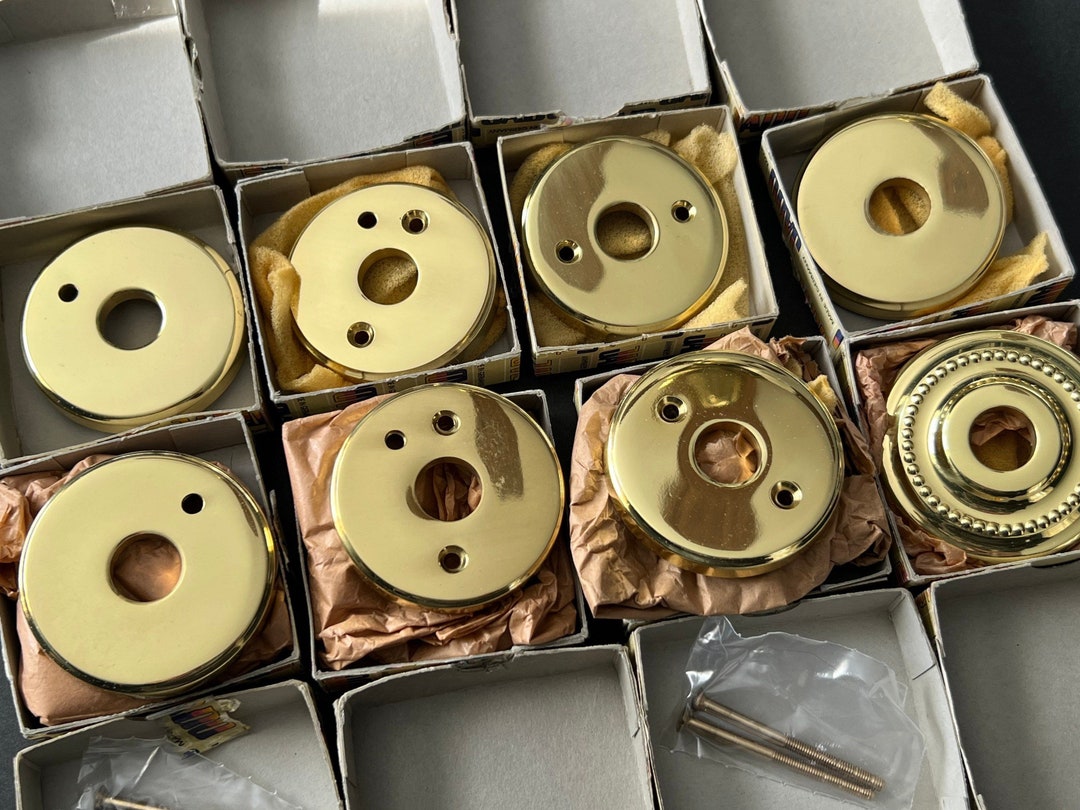 8 Polished Brass Rosettes Jado Brand Made in Germany - Etsy