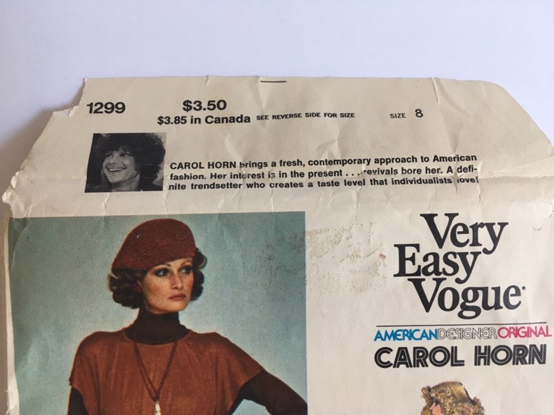 Sewing Pattern Carol Horn Very Easy Vogue American Designer - Etsy
