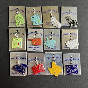 Vintage US State Souvenir Charms Cloisonne Enamel Choose Your State ...